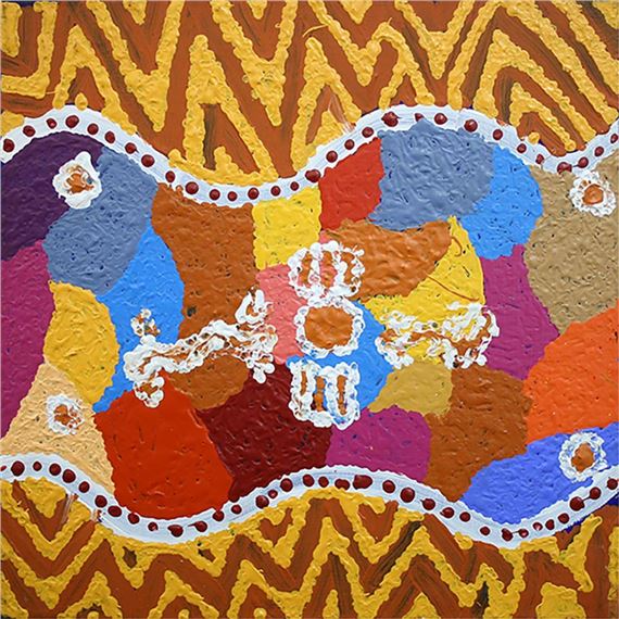 Steve Japaljarri Turner | Red Kangaroo Dreaming (2021) | MutualArt