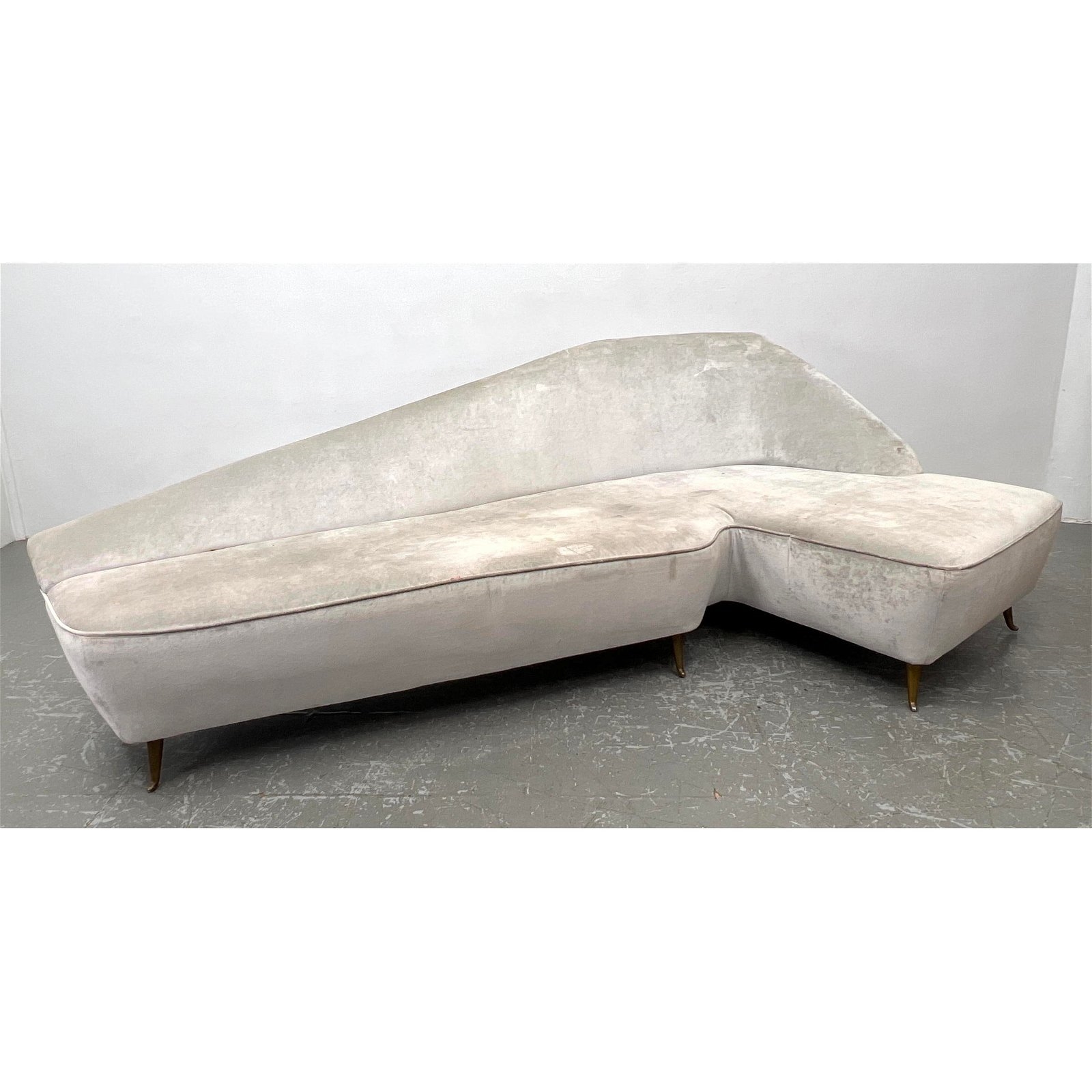 Gio Ponti | Italian Angular Sofa Couch with Metal Legs (18) | MutualArt