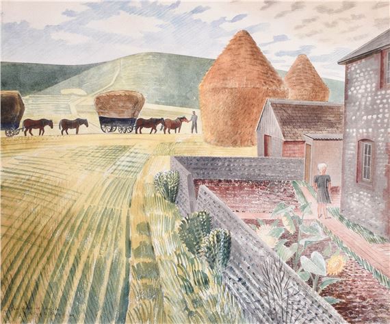 Eric Ravilious | NEWHAVEN HARBOUR (Circa 1935) | MutualArt