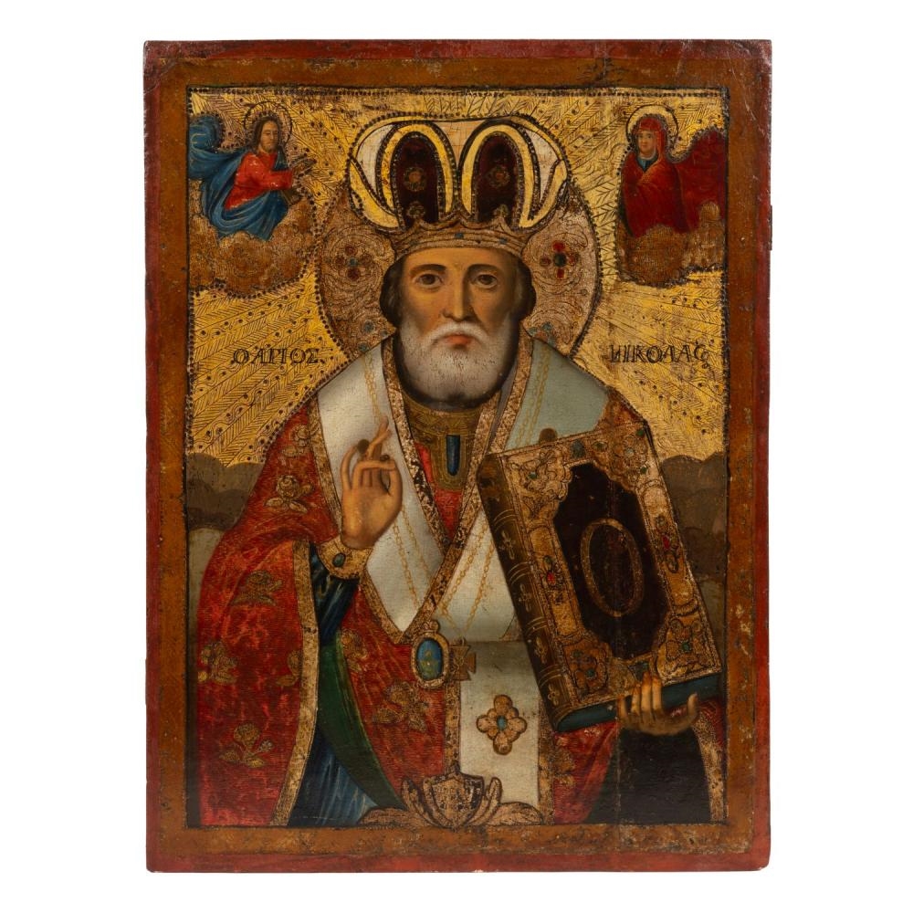 Greek School, 19th Century | ICÔNE DE SAINT-NICOLAS LE THAUMATURGE ...