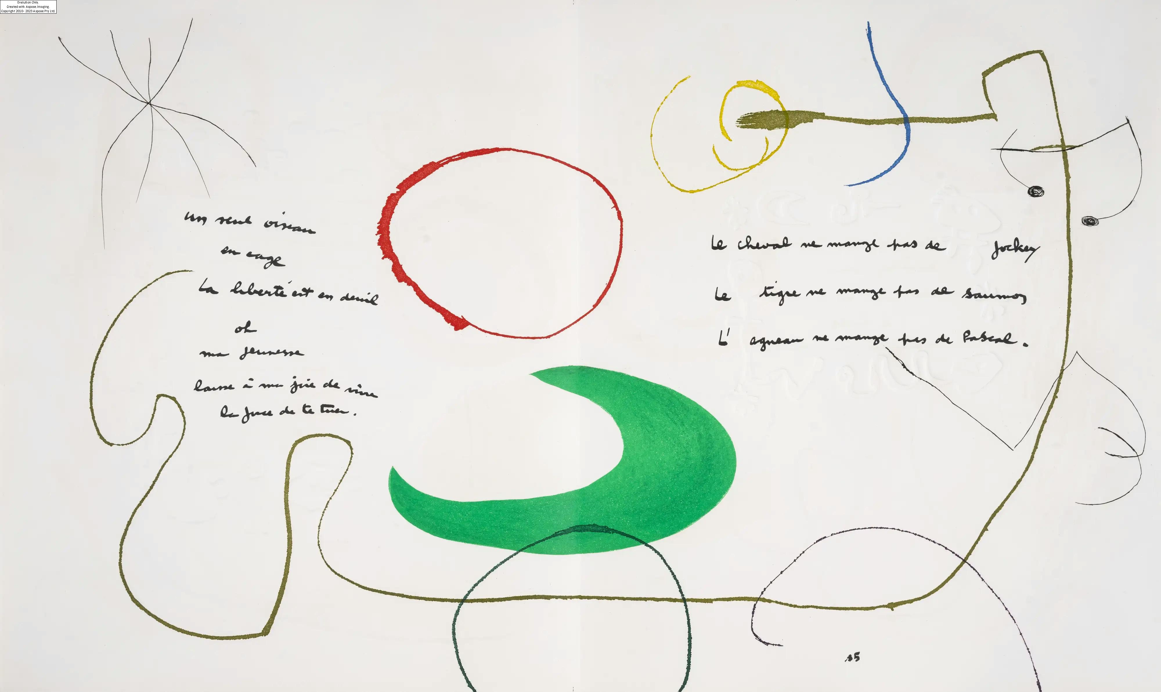 Joan Miró | Joan Miró (1893-1983) Adonides (Dupin 878-925; Cramer 203 ...