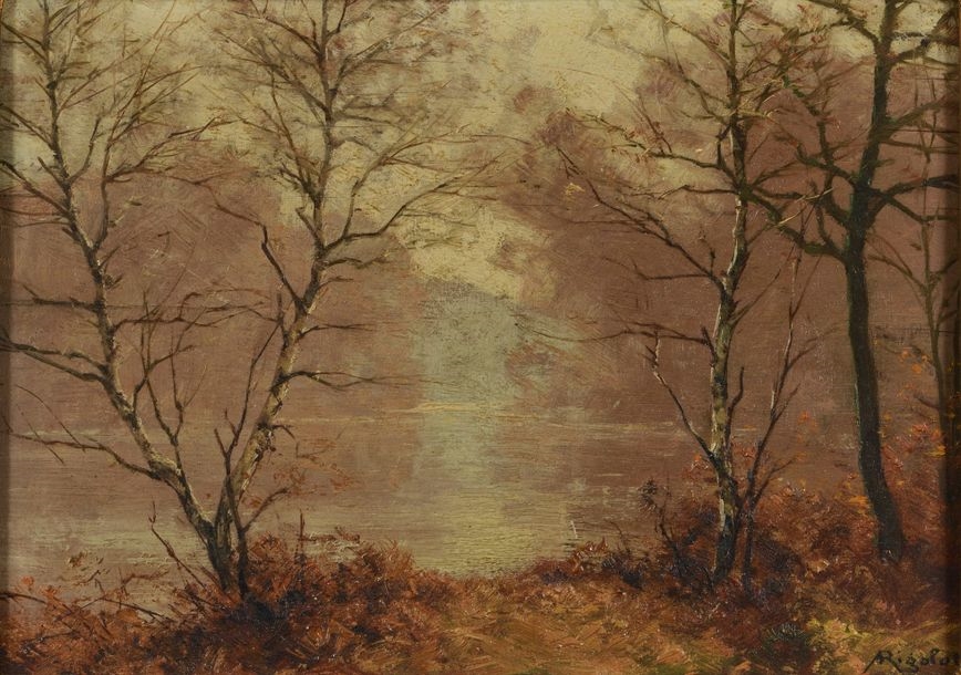 Albert-Gabriel Rigolot | Autumn landscape with a pond | MutualArt