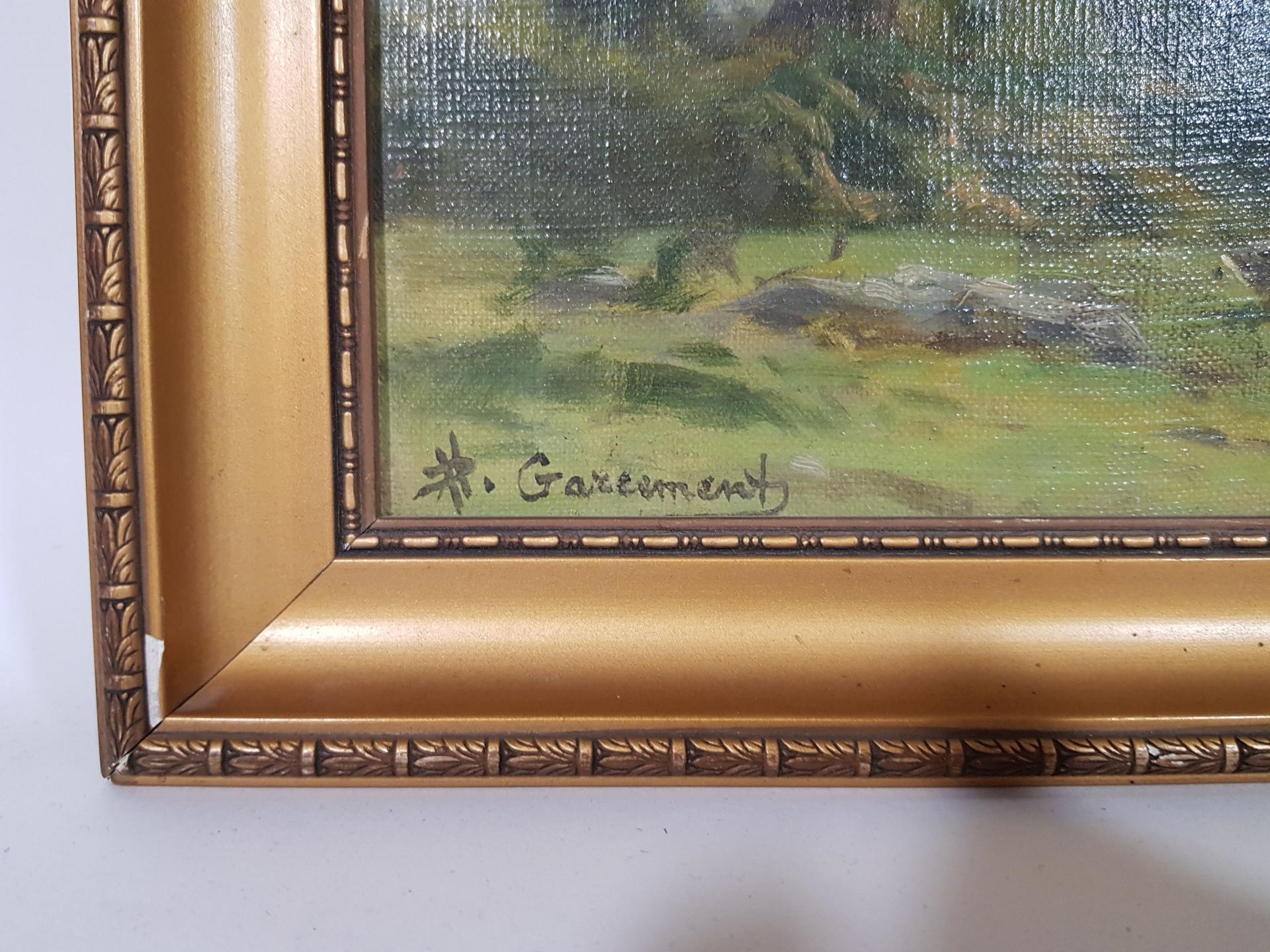 Alfred Garcement | Paysage de la Nièvre aux oies | MutualArt