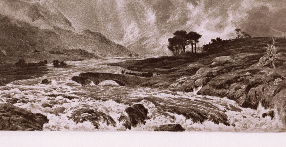 Peter Graham | Peter Graham A Spate in the Highlands 1885 Antique Print ...