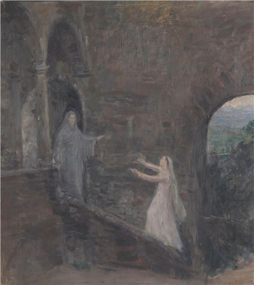 Signe Scheel | Skisse til Maria og Elisabeth (1904) | MutualArt
