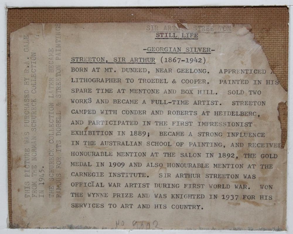 Arthur Streeton | Australian Watercolour of 'Georgian Silver' signed A ...