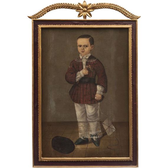 Jose Maria Estrada | RETRATO DE NIÑO CON PAPALOTE | MutualArt