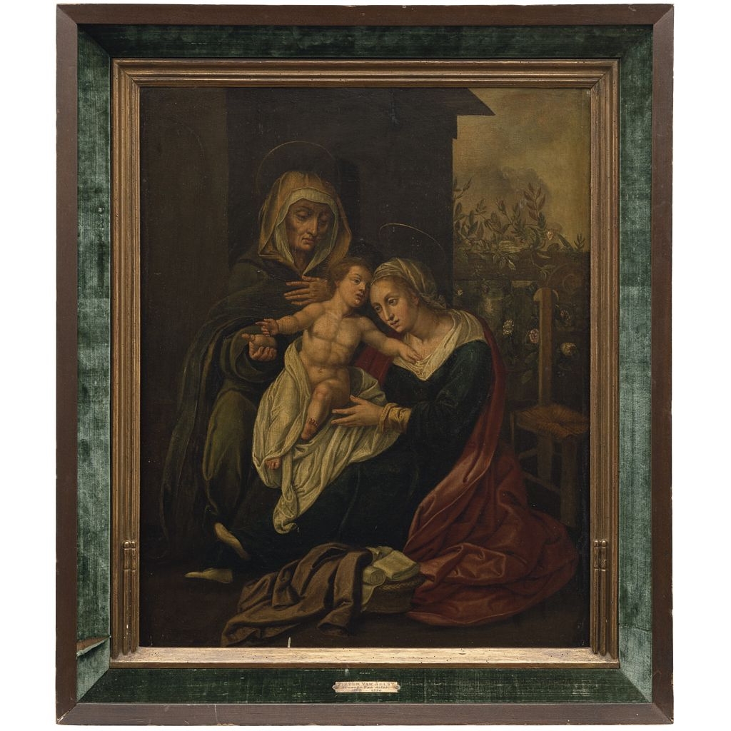 Netherlandish School, 16th Century | LA VIRGEN CON EL NIÑO Y SANTA ANA | MutualArt