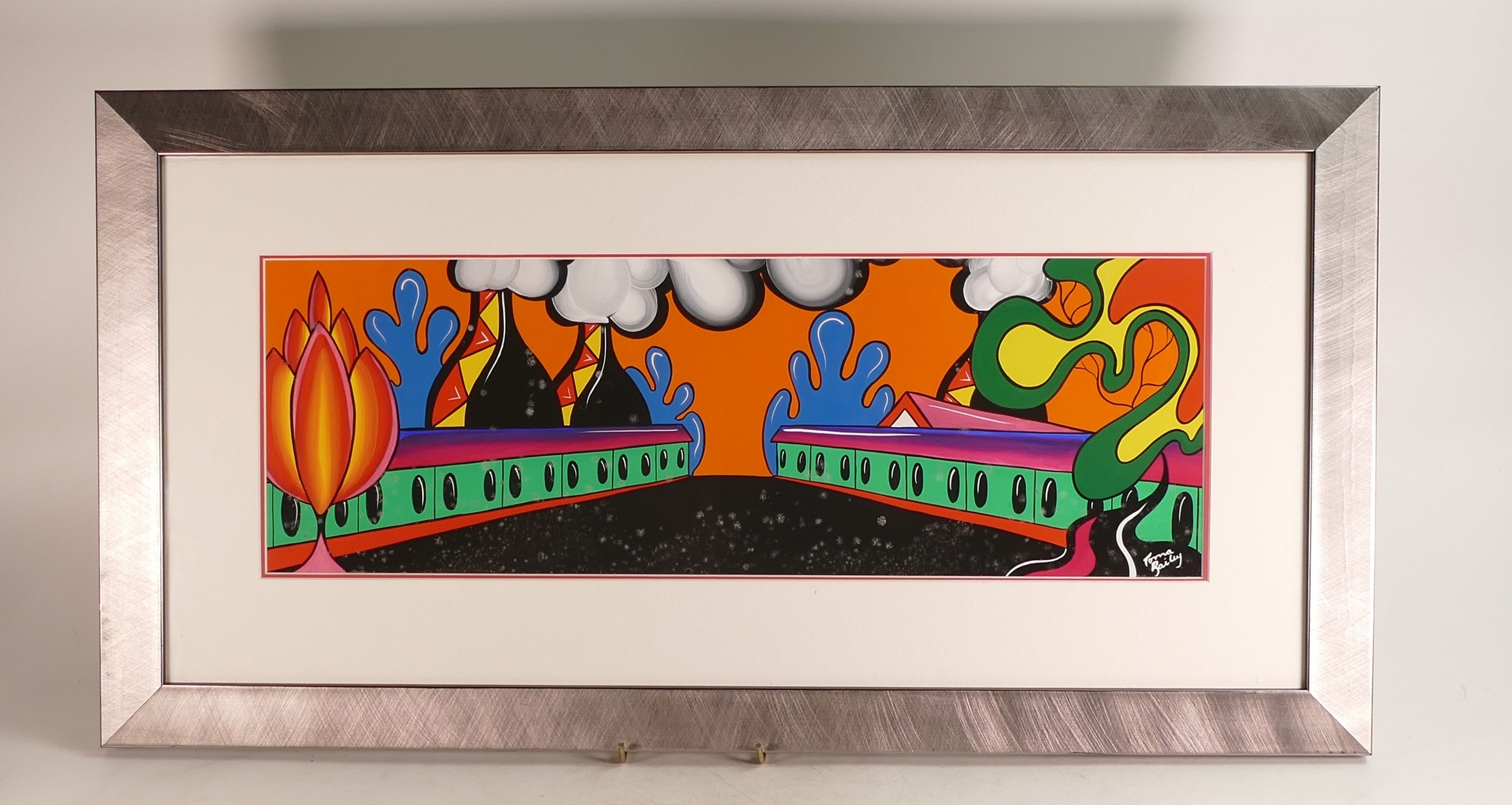 Lorna Bailey | Lorna Bailey original framed large watercolour | MutualArt