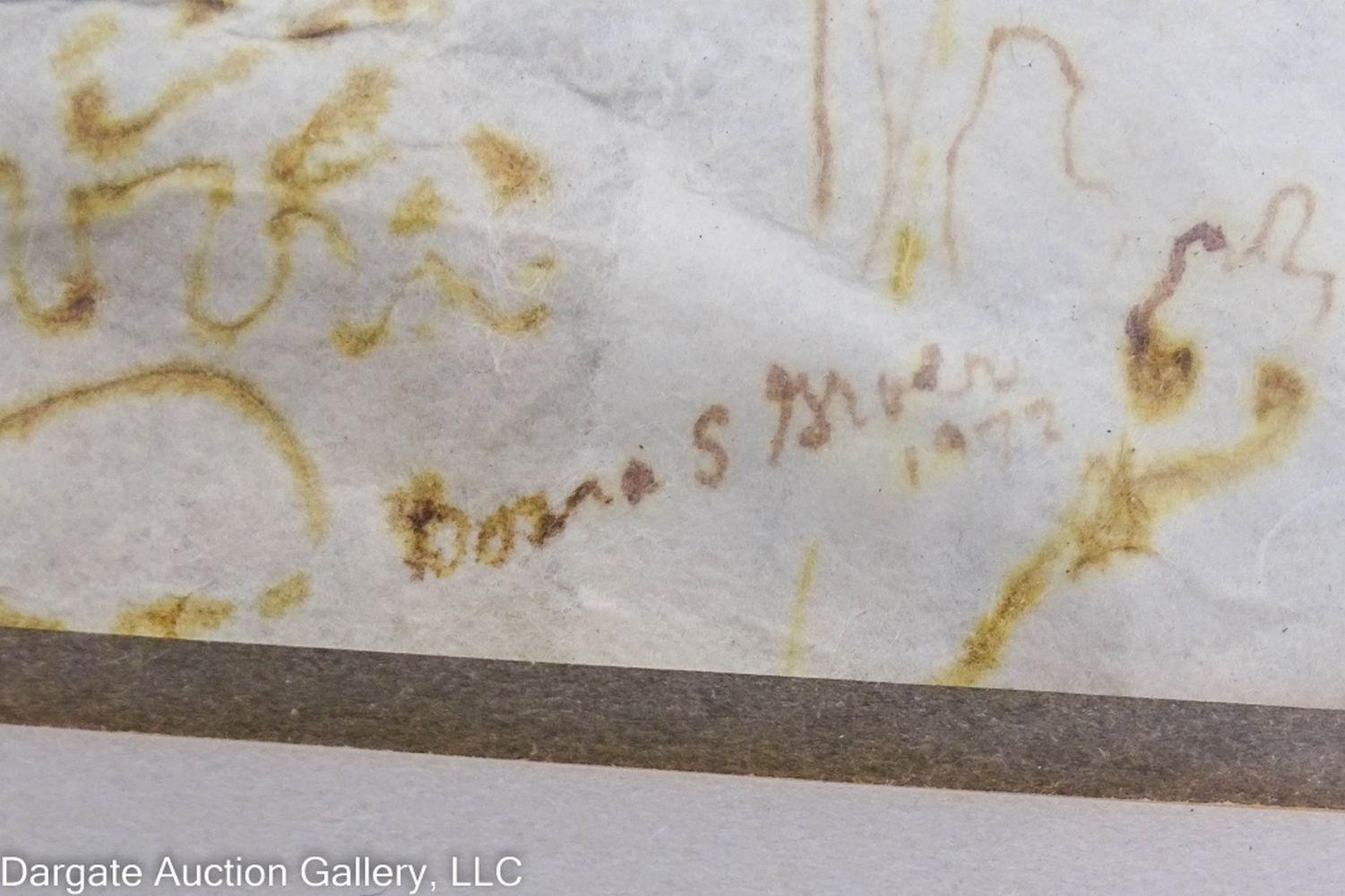 Dona Groer | 20th Century) / Drawing on rice paper is layered over a ...
