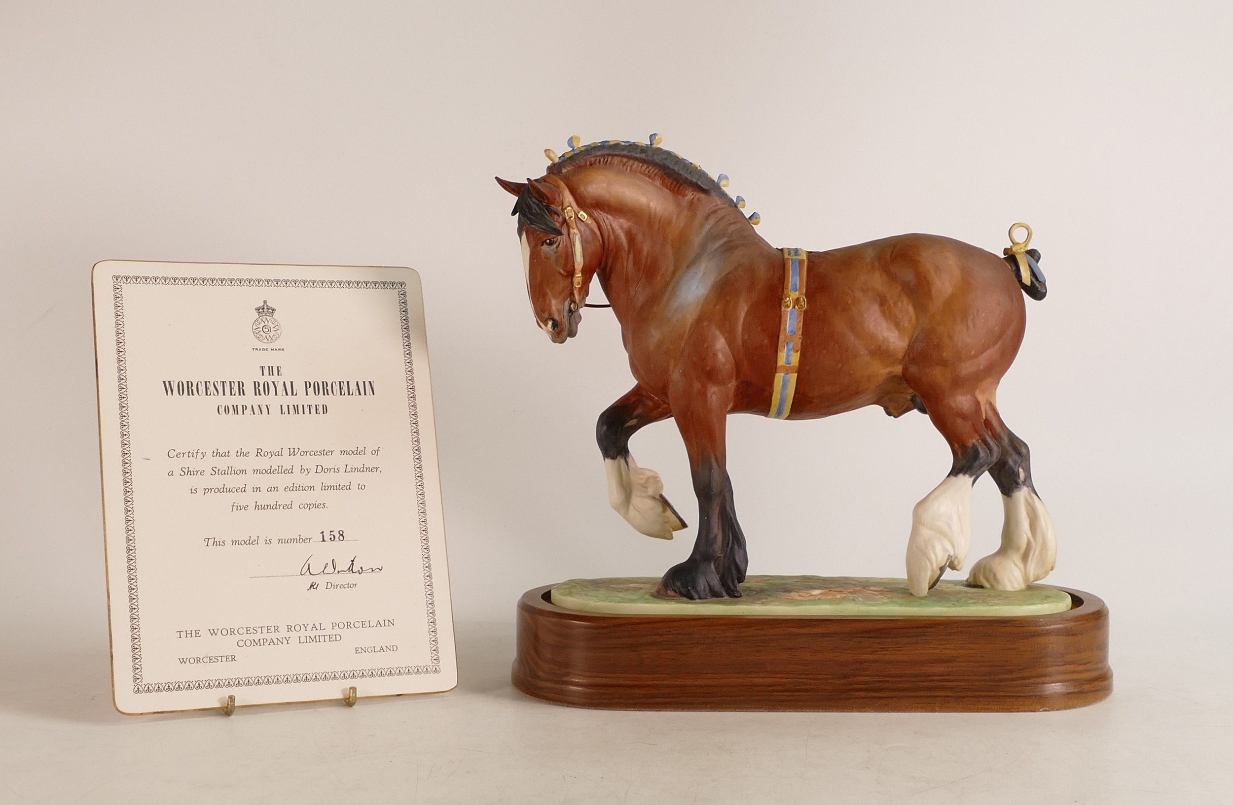 Doris Lindner | Royal Worcester model of Shire Stallion modelled by ...