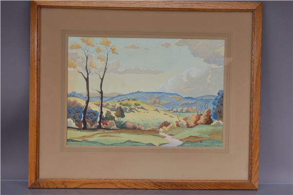 Eric Slater | Landscape in the Sussex Downs | MutualArt