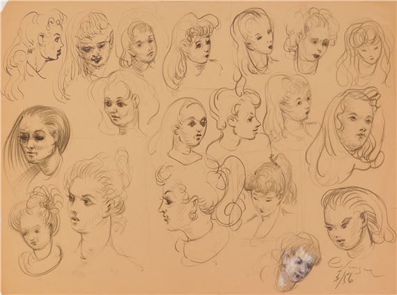 Clyde Singer | Portrait Studies (1956) | MutualArt