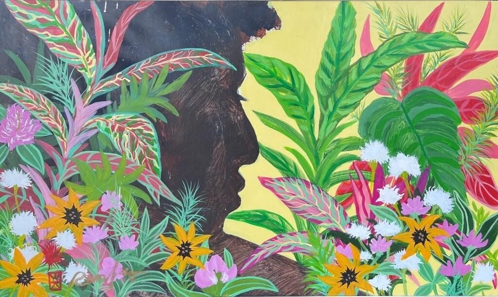 James Neal Renfro | JAMES RENFRO PAINTING OF NATIVE IN THE JUNGLE ...