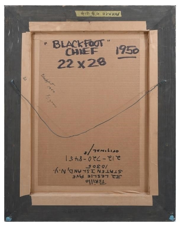 Greg Perillo | GREGORY PERILLO BLACKFOOT CHIEF DRAWING | MutualArt