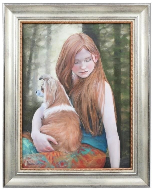 Susan Parmenter | SUSAN PARMENTER GIRL AND HER DOG PASTEL (2010 ...