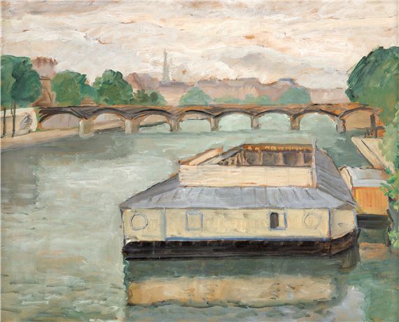 Theodor Pallady | Dock on the Seine (towards Pont des Arts) [prima ...
