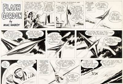 Mac Raboy | Mac Raboy Flash Gordon Sunday Comic Strip Original Art ...
