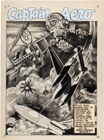 Rudolph Palais | Rudy Palais Captain Aero #24 Splash Page 1 Original Art (Continental | MutualArt