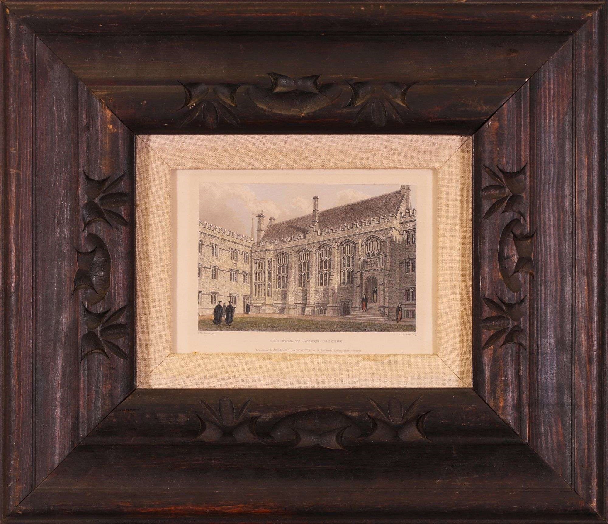 F. Mackenzie | ANTIQUE ARCHITECTURAL HAND-COL. STEEL ENGRAVING (Circa ...