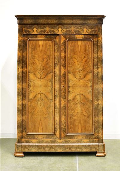 Louis Philippe | FRENCH BURL WALNUT ARMOIRE | MutualArt
