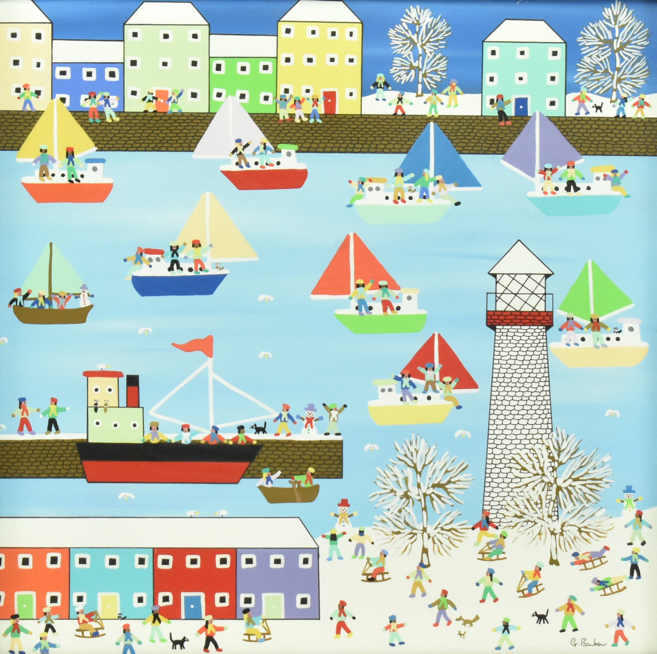 Gordon Barker | UNTITLED NAIVE SCENE | MutualArt