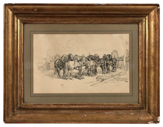 Jules Jacques Veyrassat | Study of Horses | MutualArt
