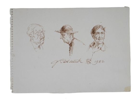 John Robert Del Monte | A DRAWING BY JOHN ROBERT DEL MONTE, THREE MEN ...