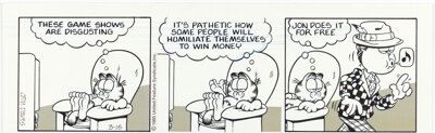 Jim Davis | Jim Davis Garfield Daily Comic Strip Original Art dated 3 ...