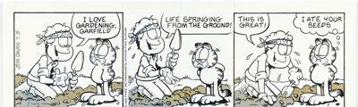 Jim Davis | Jim Davis Garfield Daily Comic Strip Original Art dated 7-5 ...