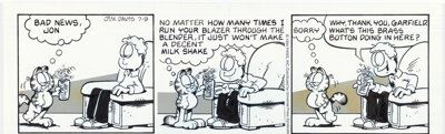 Jim Davis | Jim Davis Garfield Daily Comic Strip Original Art dated 7-9 ...