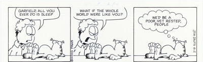 Jim Davis | Jim Davis Garfield Daily Comic Strip Original Art dated 8-2 ...