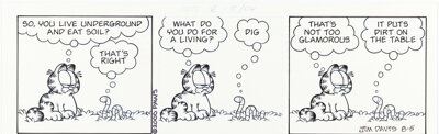 Jim Davis | Jim Davis Garfield Daily Comic Strip Original Art dated 8-5 ...