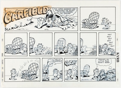 Jim Davis | Jim Davis Garfield Sunday Comic Strip Original Art dated 2 ...
