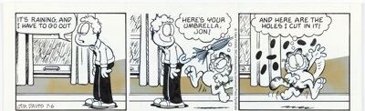 Jim Davis | Jim Davis Garfield Daily Comic Strip Original Art dated 7-6 ...