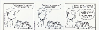 Jim Davis | Jim Davis Garfield Daily Comic Strip Original Art dated 6-8 ...