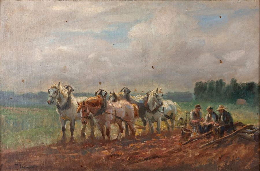 Raymond Louis Lecourt | Peasants in the Fields | MutualArt