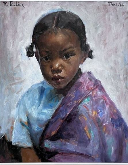 Raymond Tellier | . Fillette aux bouclettes (1974) | MutualArt