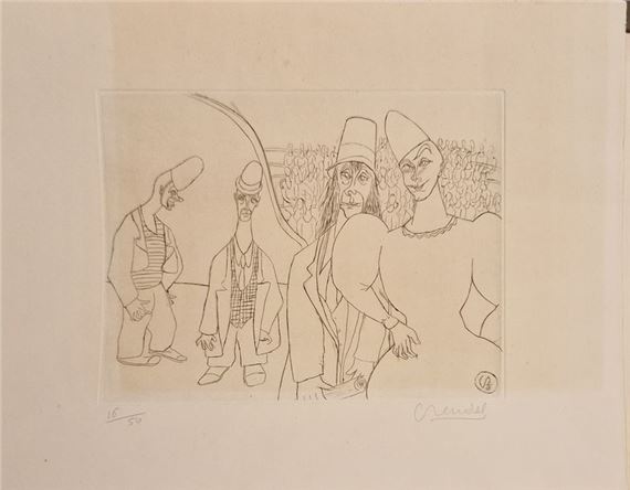 Gabriel Zendel | ZENDEL Gabriel (1906-1992) The Clowns, 1948 Etching ...
