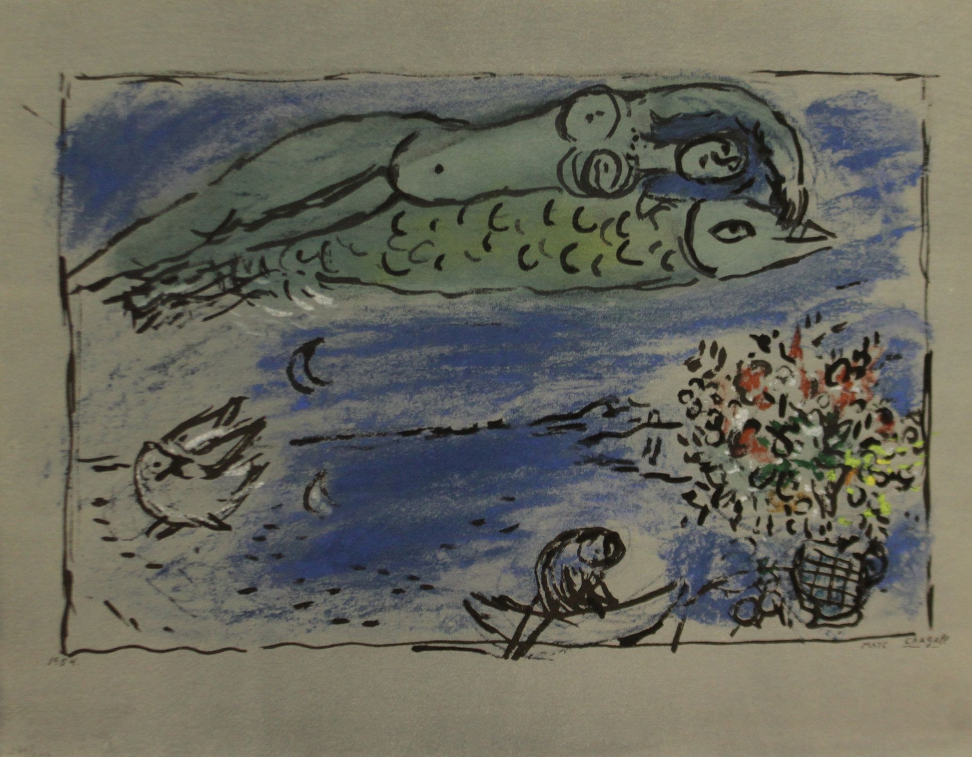 Marc Chagall | Marc Chagall - Poisson Volant (1958) | MutualArt
