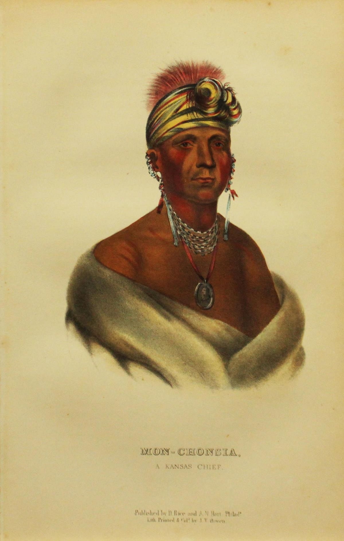 Charles Bird King | Charles Bird King - Mon Chonsia A Kansas Chief ...