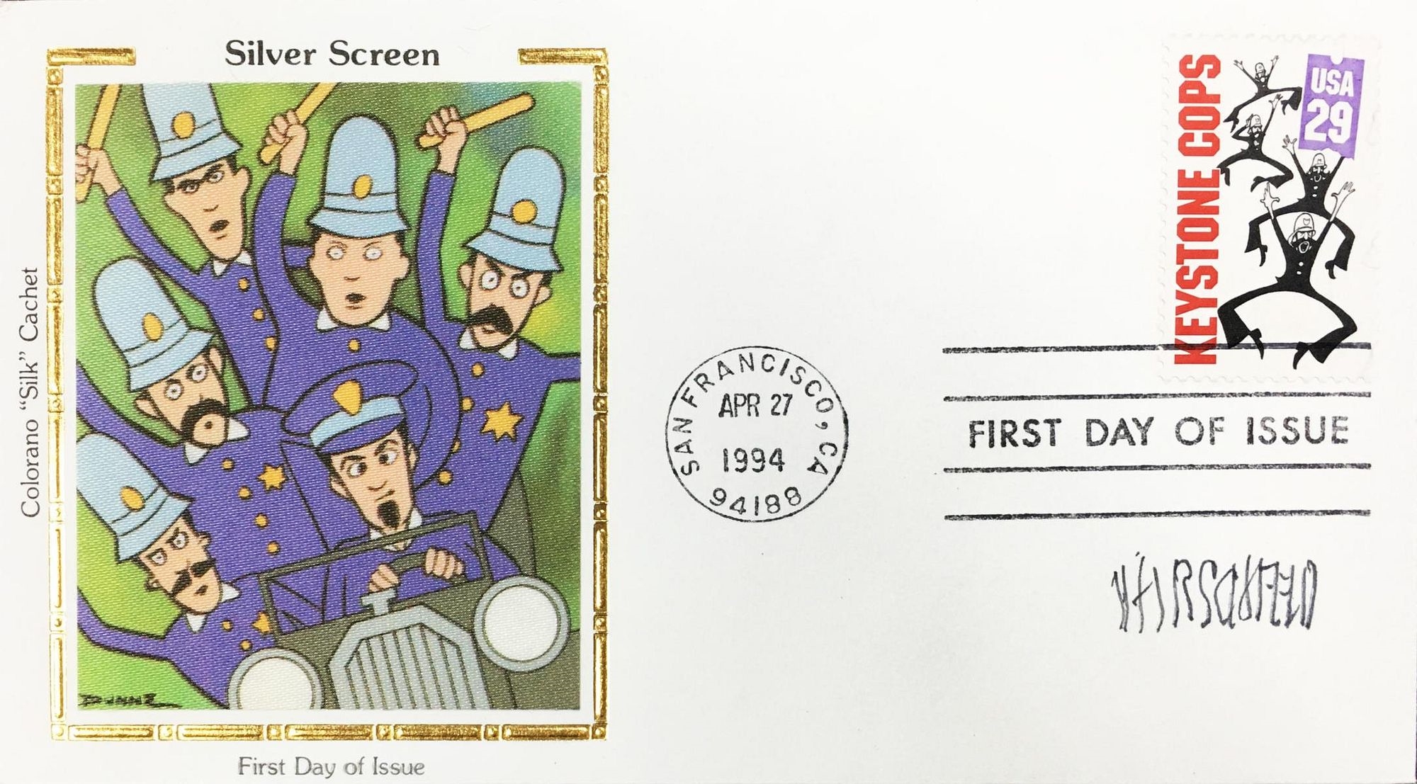 Al Hirschfeld | Al Hirschfeld and Dunne - Keystone Cops First Day of ...