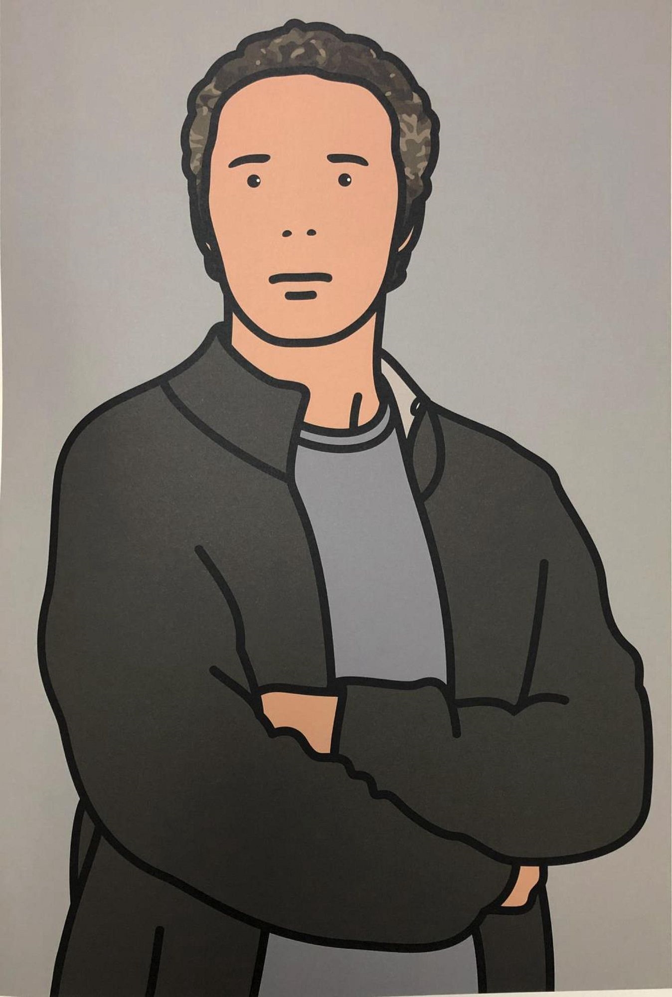Julian Opie | Julian Opie - Julian with Cardigan (2006) | MutualArt
