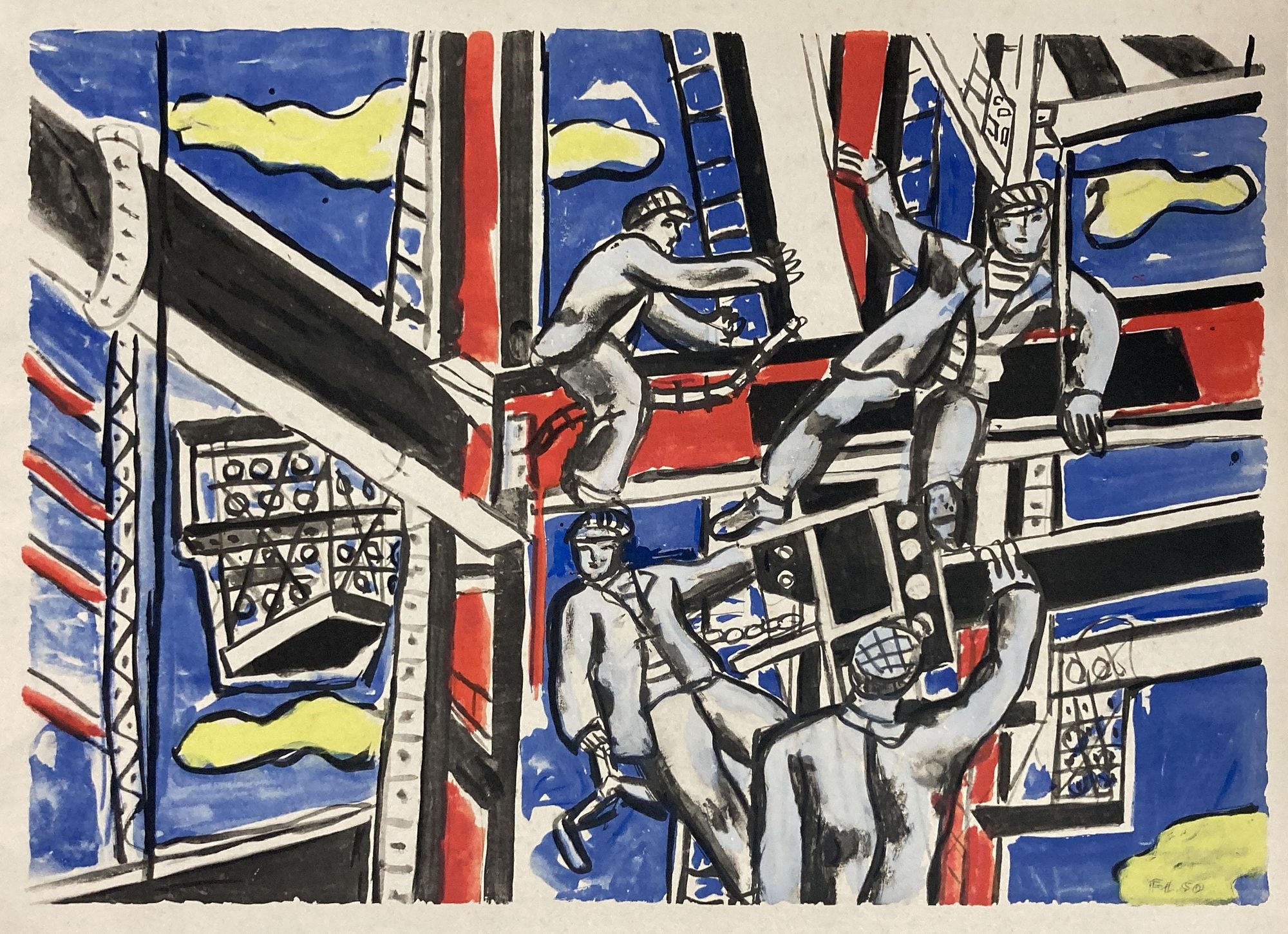 Fernand Léger | Fernand Leger - Les Consctruceurs (1959) | MutualArt