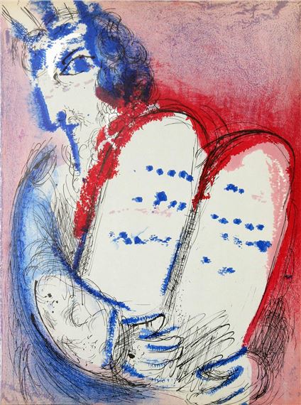 Marc Chagall | Marc Chagall - Moses with the Tables of the Law | MutualArt
