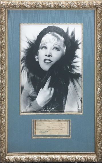 Mae West | Mae West - Mae West and Signed Check (1937) | MutualArt
