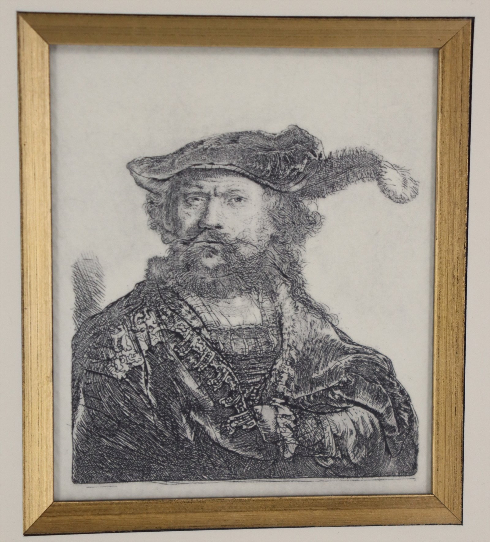 Rembrandt van Rijn | Rembrandt Van Rijn Self Portrait - Etching / Dutch ...