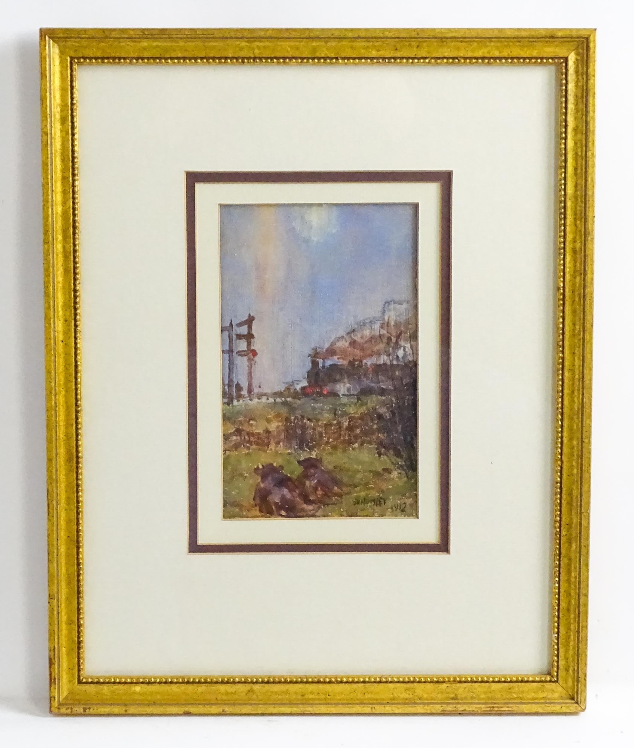 Albert Ernest Bottomley | A steam train / locomotive moving through a ...
