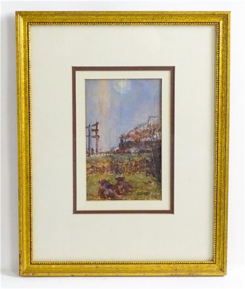 Albert Ernest Bottomley | A steam train / locomotive moving through a ...