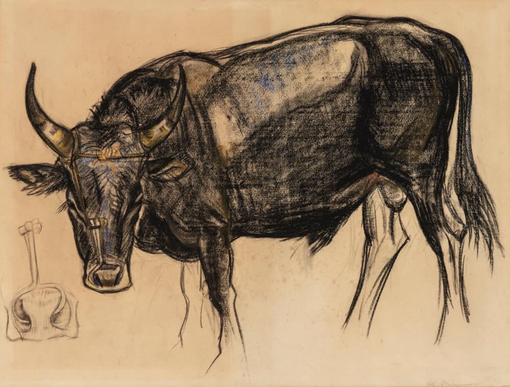 Rudolf Bonnet | A portrait of a girl - studie voor compositie | MutualArt